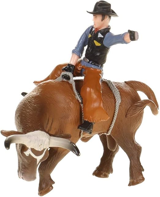 Amazon.com: Little Buster Toys Bull Rider - Cowboy on a Brown Bucking ...