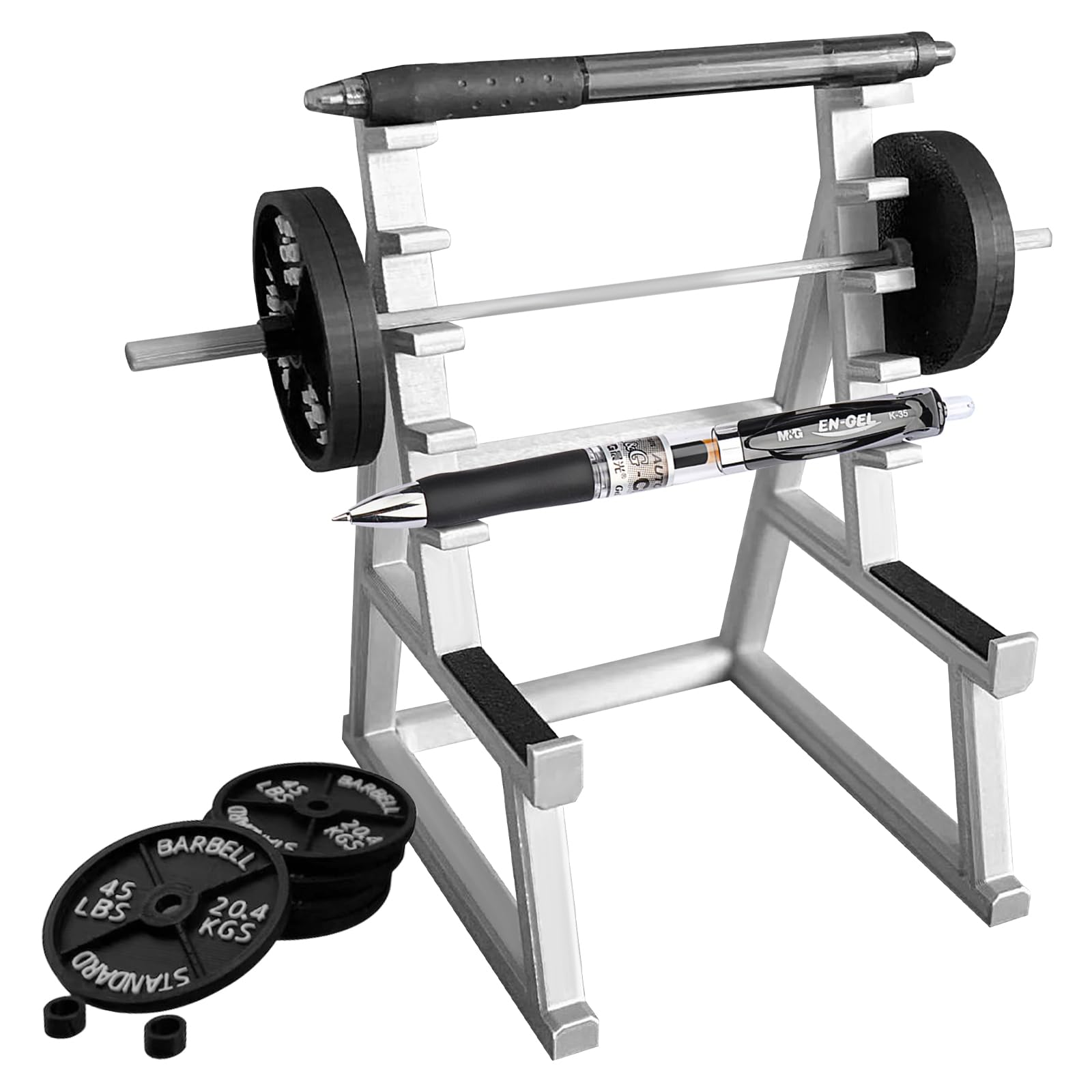 Snapklik.com : Squat Rack Pen Holder, Unique Mini Barbell Rack Pen ...