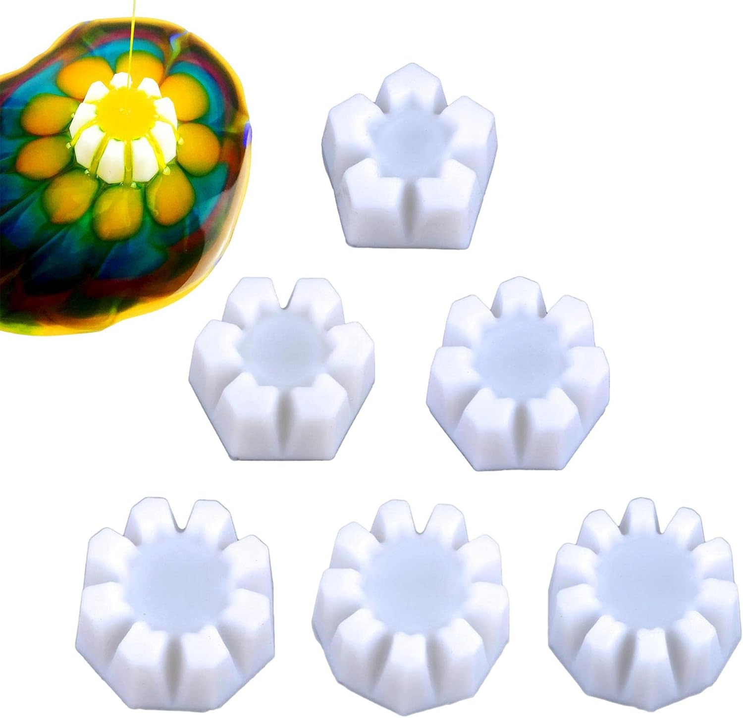 Virtcooy Flower Pour Cups | /Set Acrylic Paint Tools Fluid Painting ...