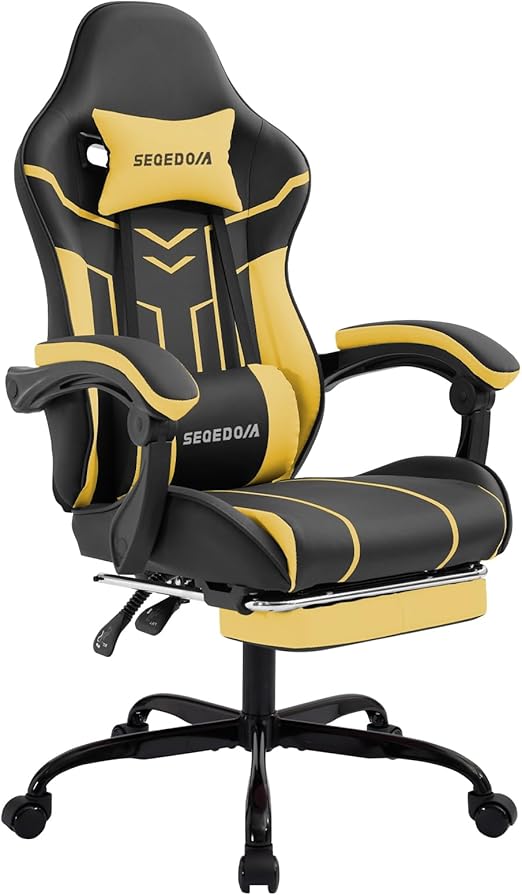 Gaming Chair, Ergonomic Video Game Chair Racing Computer Chair with ...