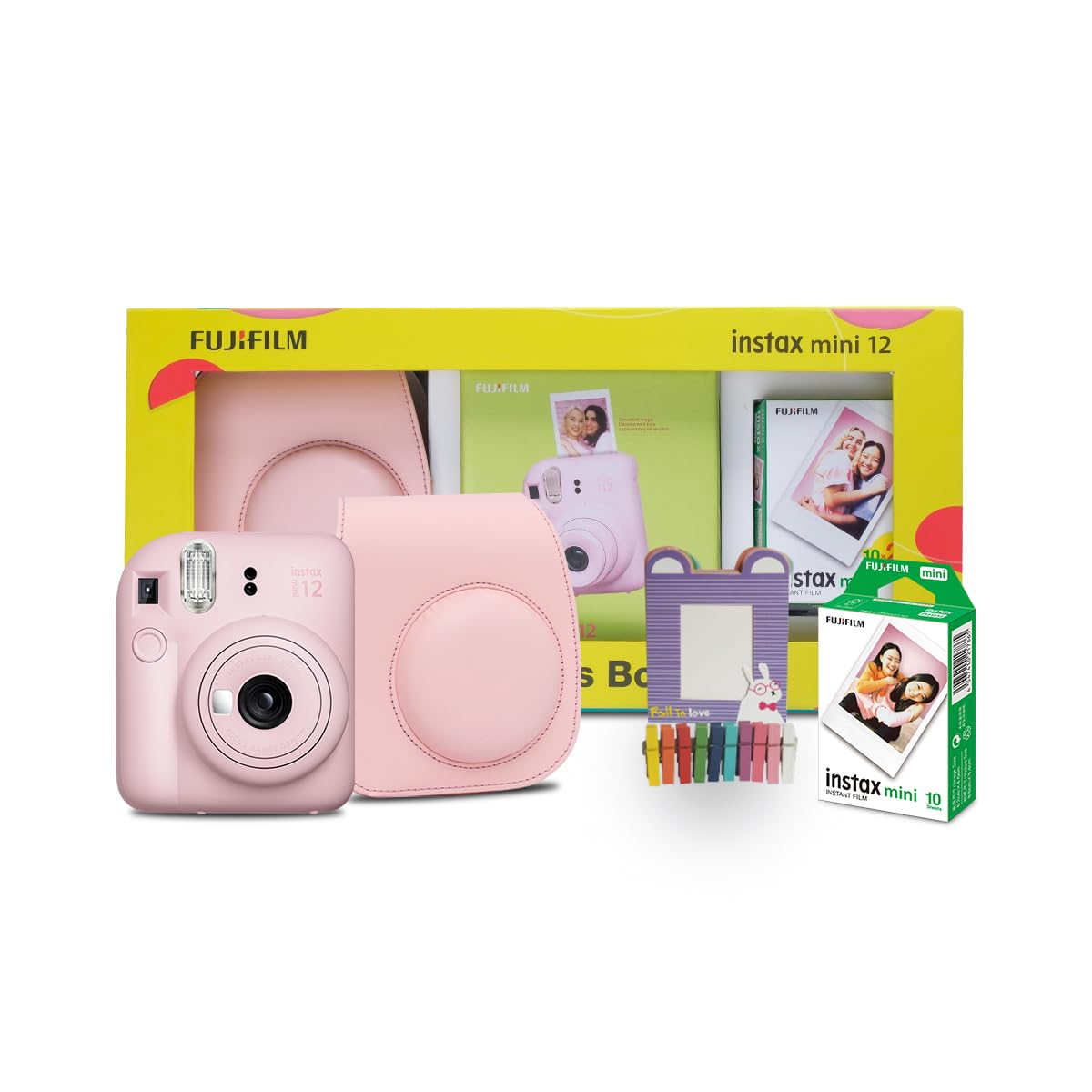 Fujifilm Instax Mini 12 Happiness Box with 40 Shots- Pink : Amazon.in ...