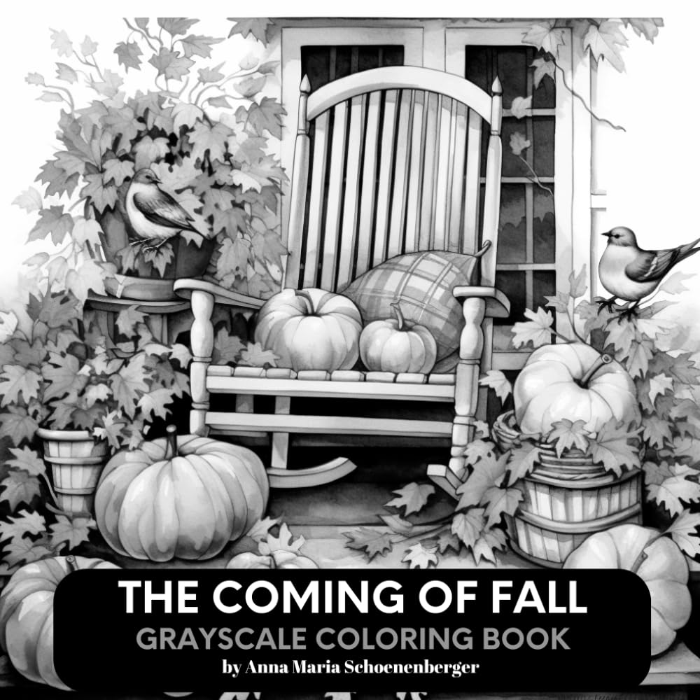 Amazon.com: THE COMING OF FALL Grayscale Coloring Book: 9798858241652 ...