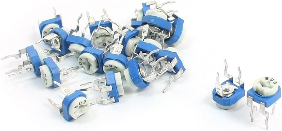 Amazon.com: 20Pcs Blue White PCB Mount Horizontal Resistance Variable ...
