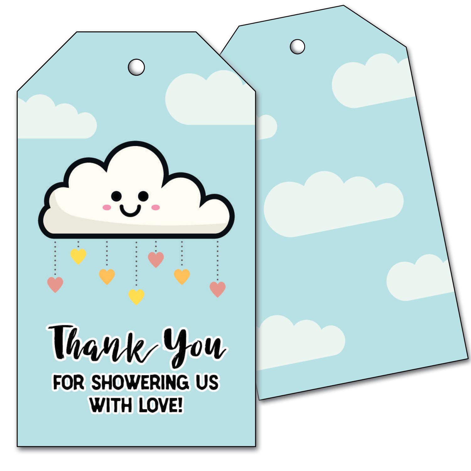 Amazon.com: 25 Favor Tags - Thank You for Showering us with Love ...