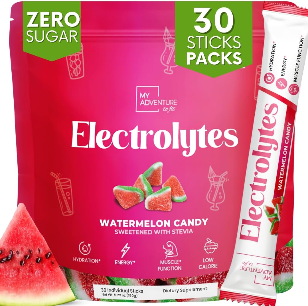 Amazon.com: Zero Sugar Watermelon Candy Electrolytes Powder Packets (30 ...