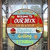 Amazon.com : N NAMESIS All Over Printed Personalized Deck Sign, Welcome ...
