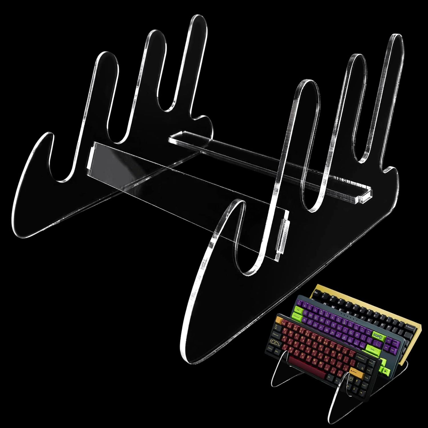 Amazon.com: Keyboard Display Stand Acrylic Keyboard Stand: 3-Tier ...