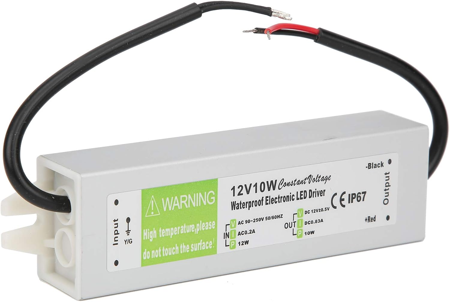 Waterproof LED Driver AC90-250V Power Supply for LED Light, Computer ...