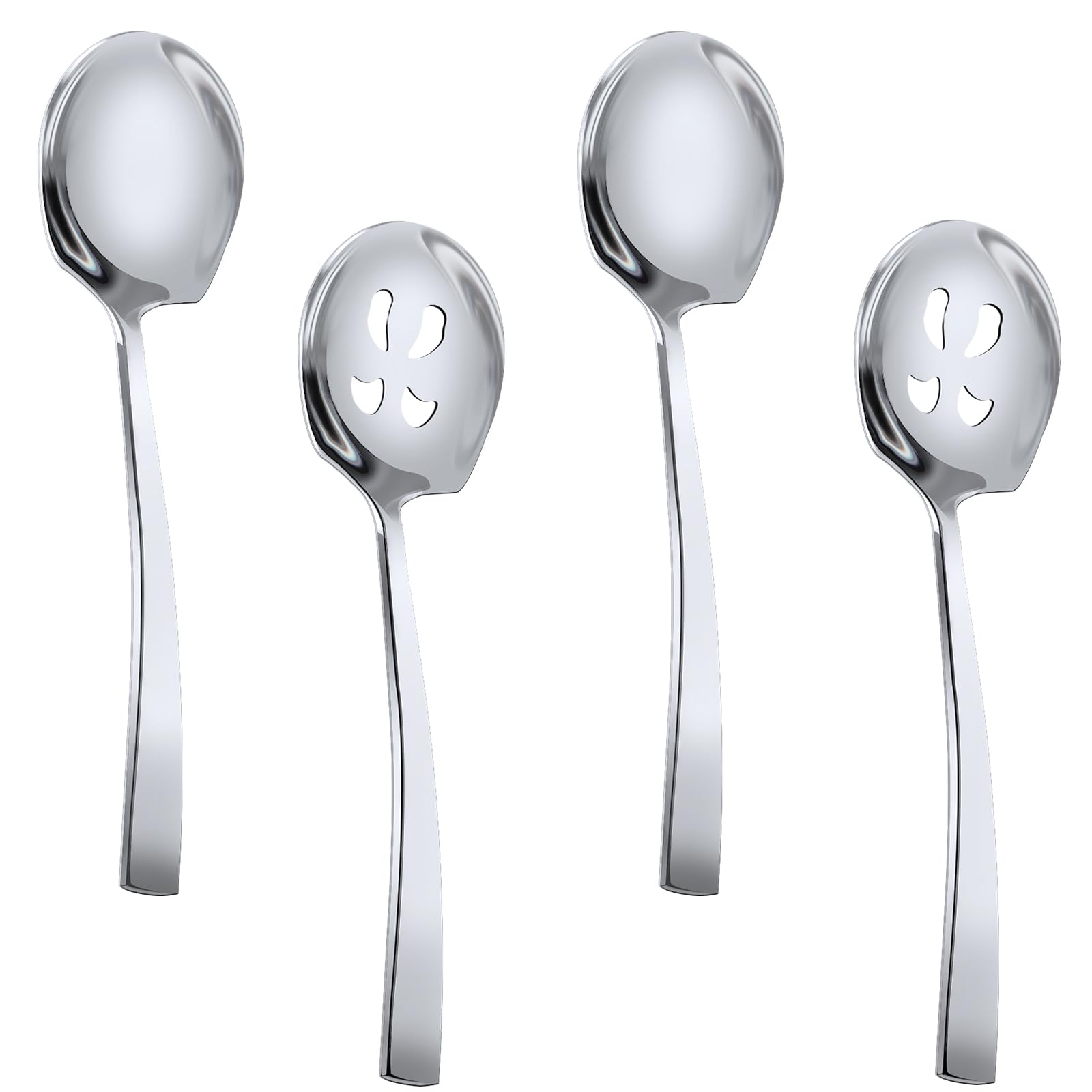 Amazon.com | HANSGO Serving Spoons, 4 Pieces Large Stainless Steel ...