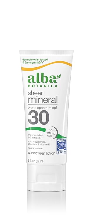 Amazon.com: Alba Botanica Sunscreen Lotion, Sensitive Mineral, SPF 30 ...
