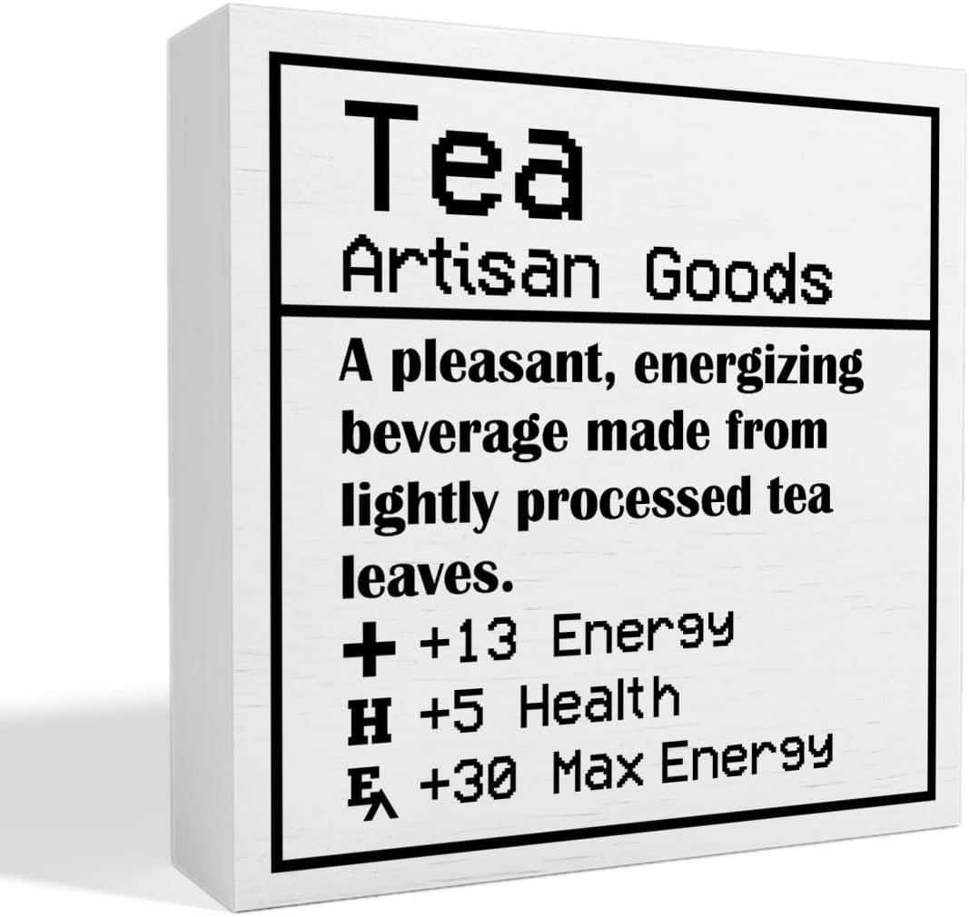 Amazon.com: Tea Decor Wooden Box Sign, Tea Bar Tea Station Pantry Table ...