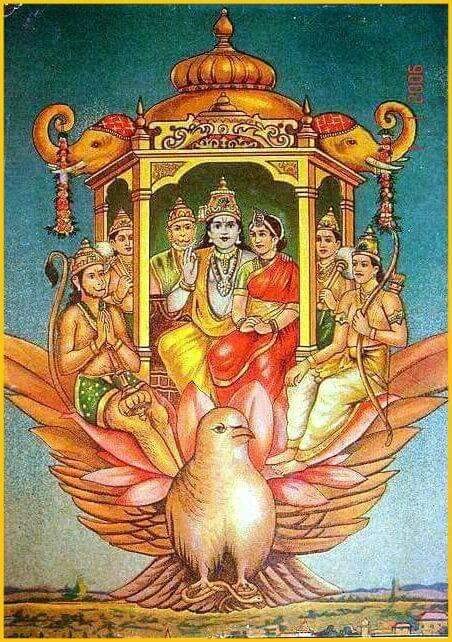Samriddhi Lord Ramachandra on Pushpak Viman,Wall Painting for Home ...