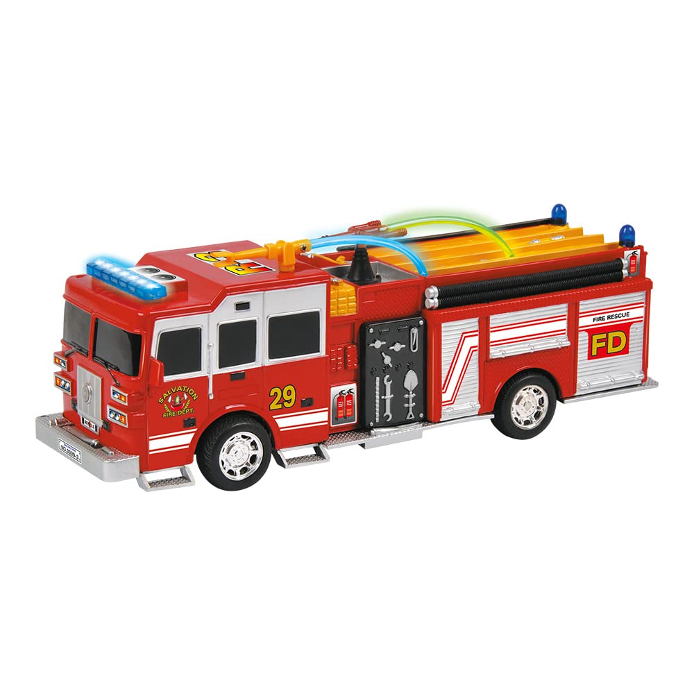 DM Toys, DMT3228, Carro Bate e Volta Bombeiro Resgate com Luz e Som ...