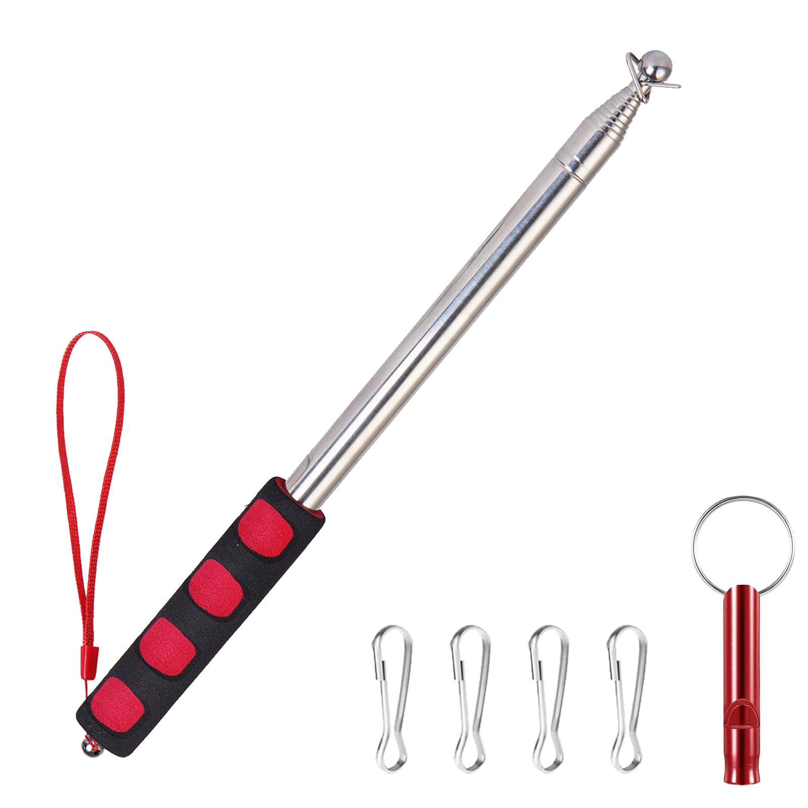 Amazon.com : 8.2ft Telescopic Flag Pole,Stainless Steel Handheld ...