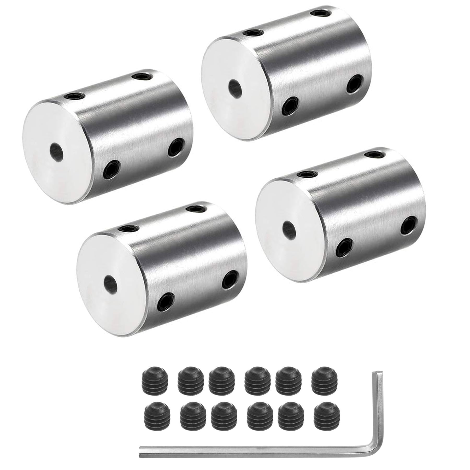 Snapklik.com : 4Pcs 4mm To 4mm Rigid Motor Shaft Coupling Coupler ...