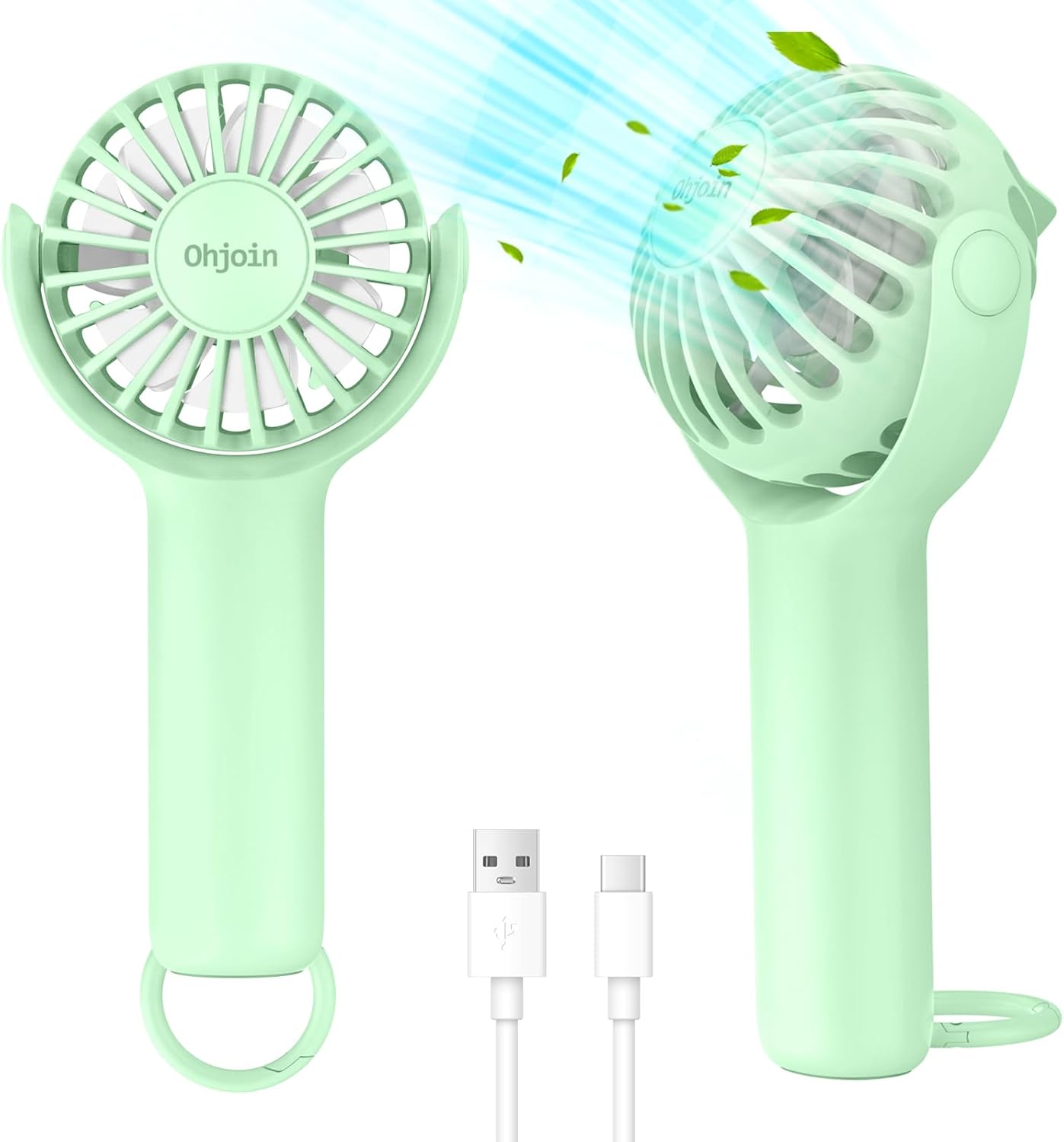 Amazon.com: Ohjoin 2 IN 1 Portable Mini Handheld Fan with Keychain ...