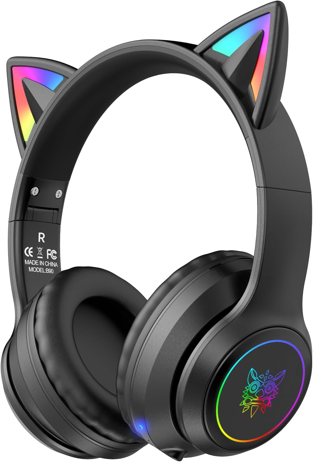 Amazon.com: YOWU Cat Ear Headphones CE, RGB Wireless/Wired Gaming ...