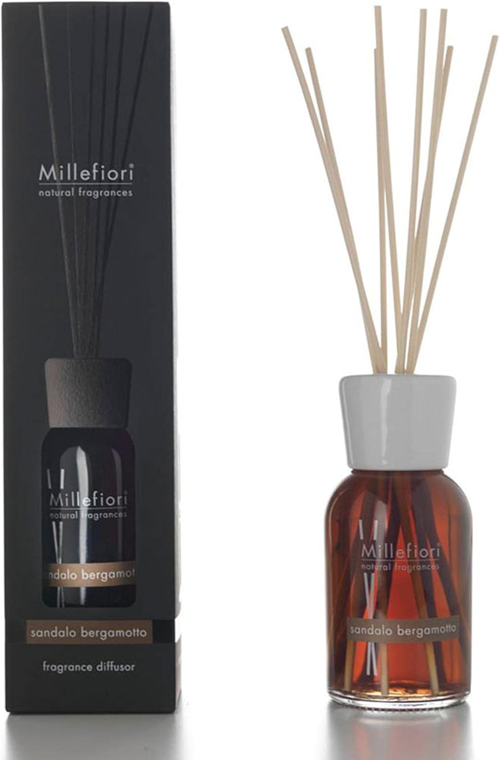 Millefiori Milano Scented Reed Diffuser | Sandalo Bergamotto | 100 ml : Amazon.co.uk: Home & Kitchen