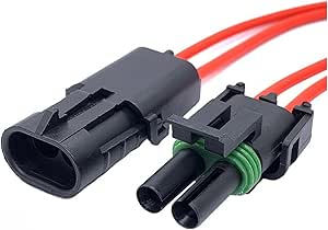 Amazon.com: 1 2 3 4 6Pin Delphi 2.5MM Auto Weather Pack Plug Waterproof ...