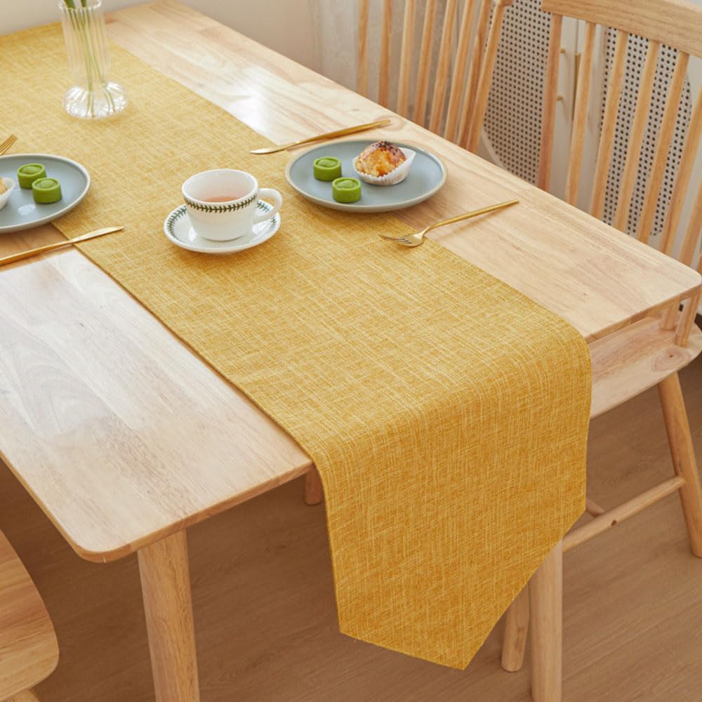 Amazon.com: Lukery Linen Table Runner Christmas Table Runners, Solid ...