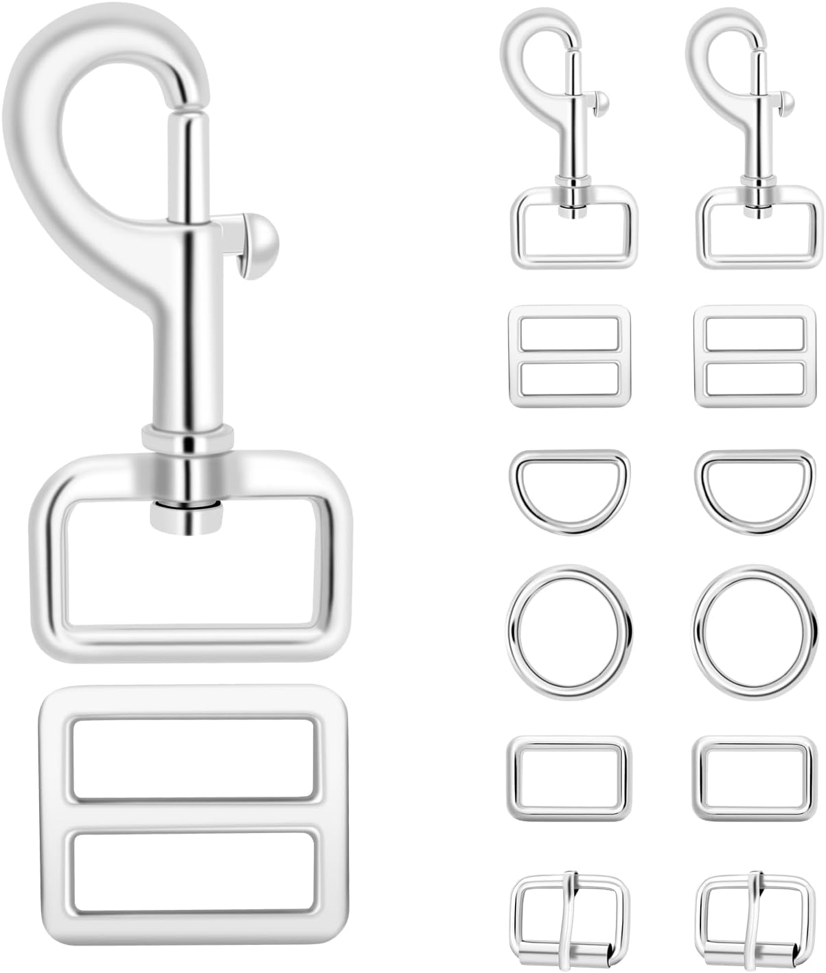 Amazon.com: CooBigo 1 Inch Metal O Rings and D Ring Swivel Bolt Snap ...