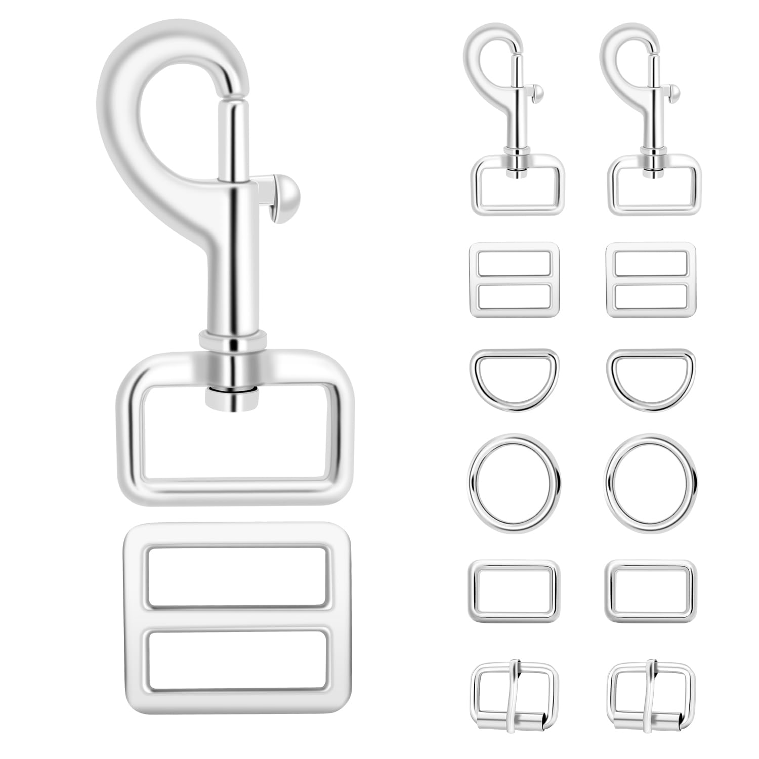 Amazon.com: CooBigo 1 Inch Metal O Rings and D Ring Swivel Bolt Snap ...