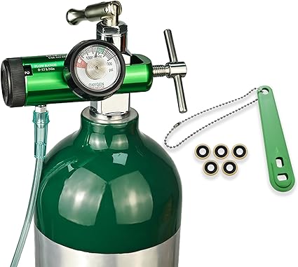 Amazon.com: Brass Integral 50 PSI O2 Regulator for Oxygen Cylinder CGA ...