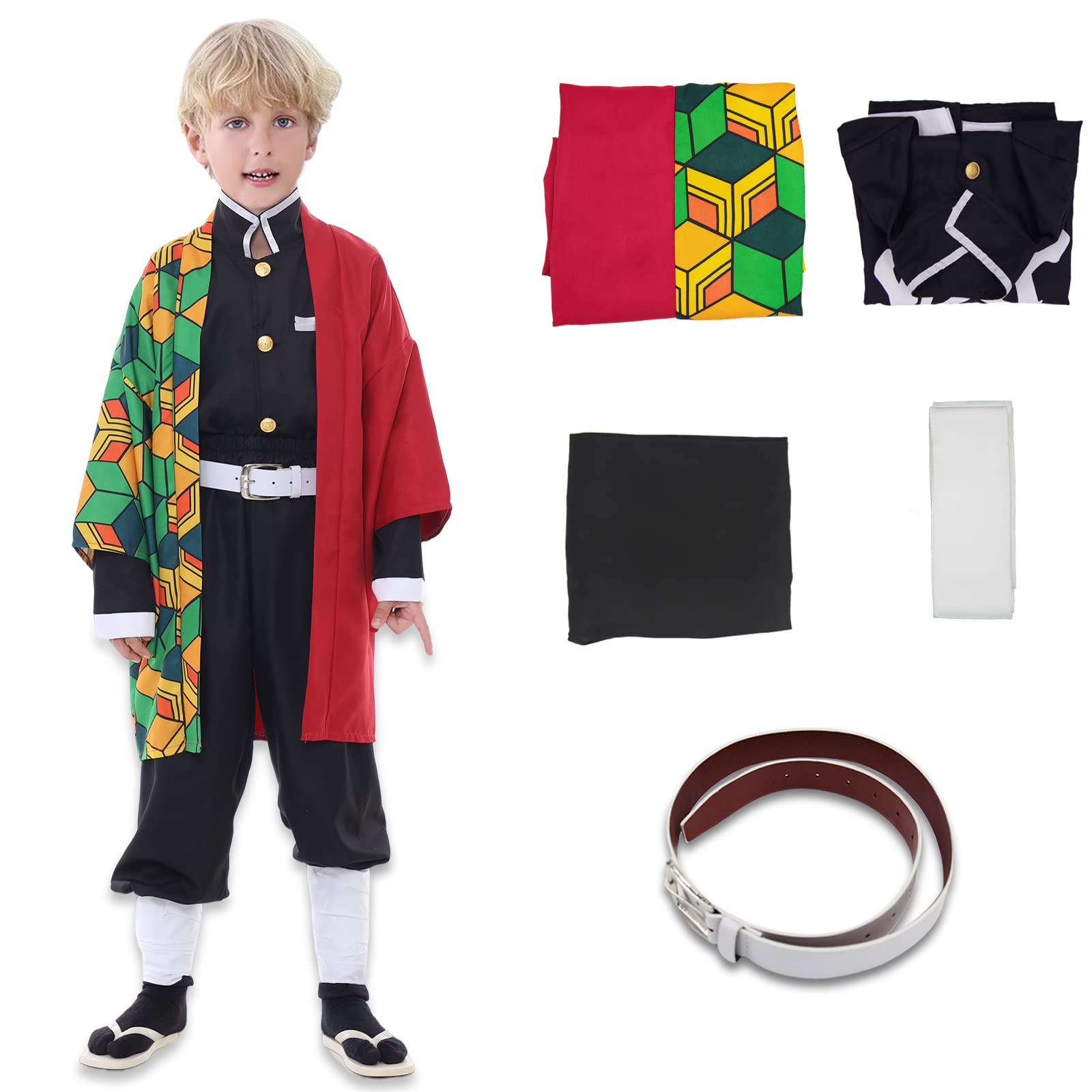 Goodern Anime Tomioka Giyuu Cosplay Costume For Kids Anime Giyuu ...