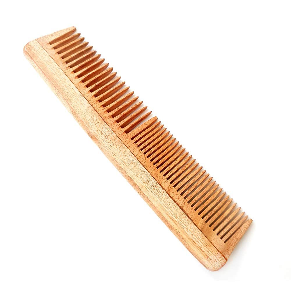 Buy Mini House Neem Wooden Comb for Hair Fall, Hair Growth, Dandruff ...
