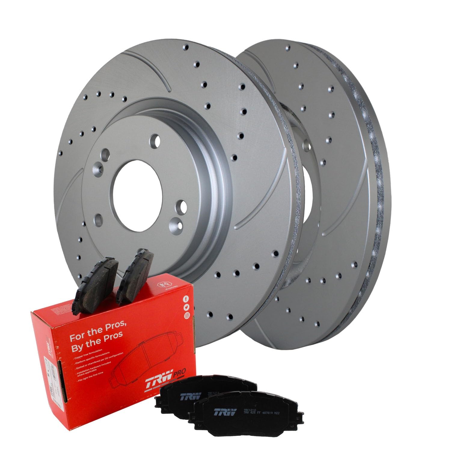 Amazon.com: Bison Performance Drilled Slotted Coated Vented 305mm Disc ...