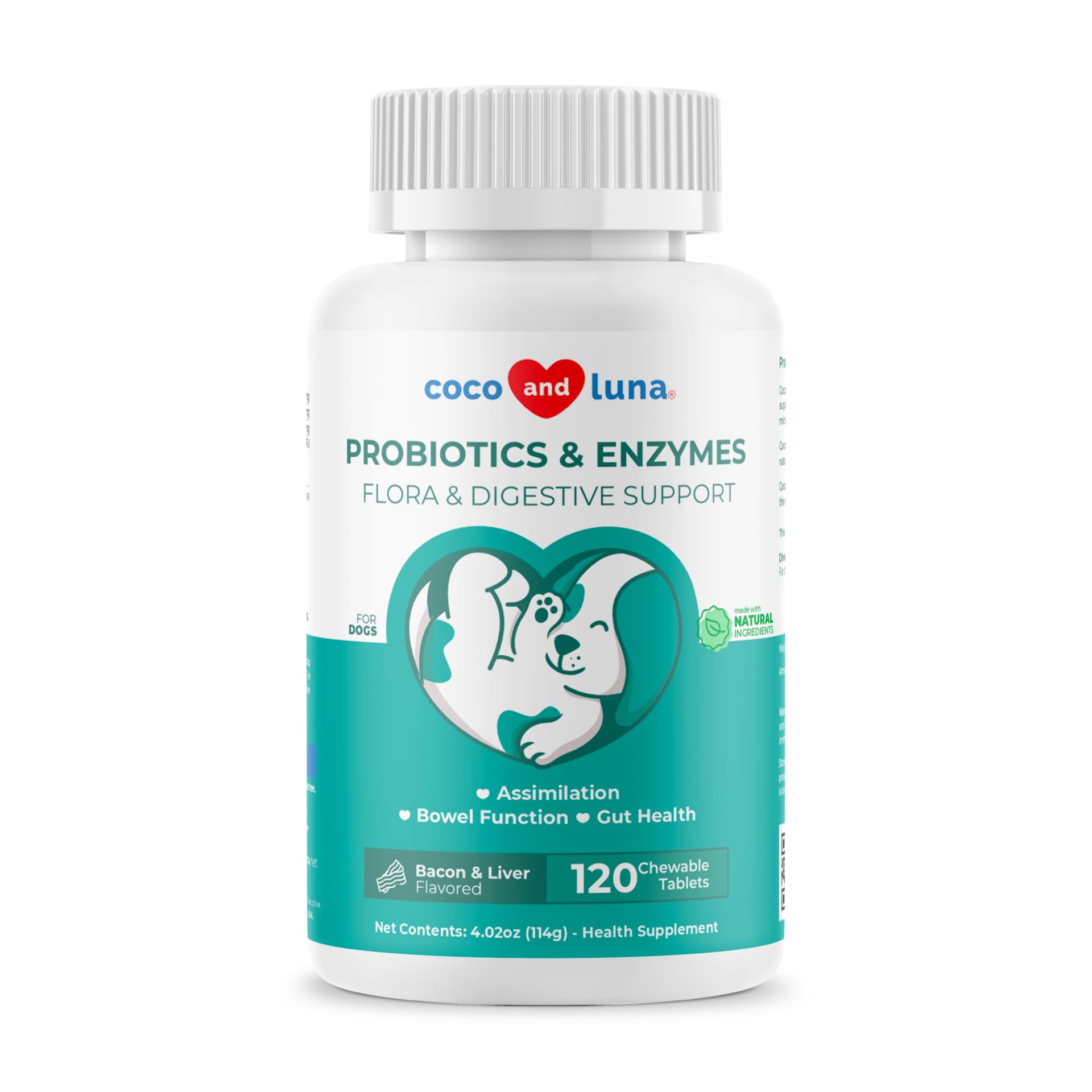Amazon.com : Probiotics for Dogs - 120 Chewable Tablets - Diarrhea ...