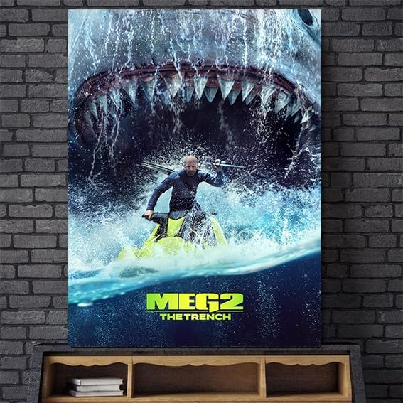 3D original poster the meg 2 the trench movie 4k ultra HD PVC print ...