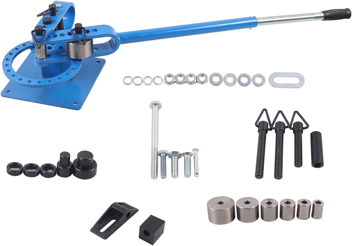 Pipe Tube Bender Manual Bench Top Compact Bender Pipe Bending Machine with 7 Dies 1-3inch Metal ...