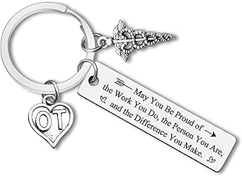Occupational Therapist Gift Keychain Thank You OT Assistant Keyring ...