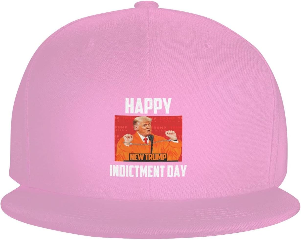 Happy Trump Indictment Day Flat Brim Hat Anti Arrest Trump Cap Black No ...
