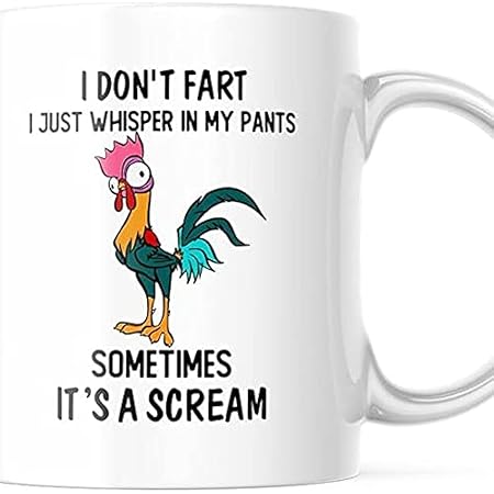 Amazon.com: Funny Chicken Mug, I May Look Calm But In My Head, Tea Cup ...