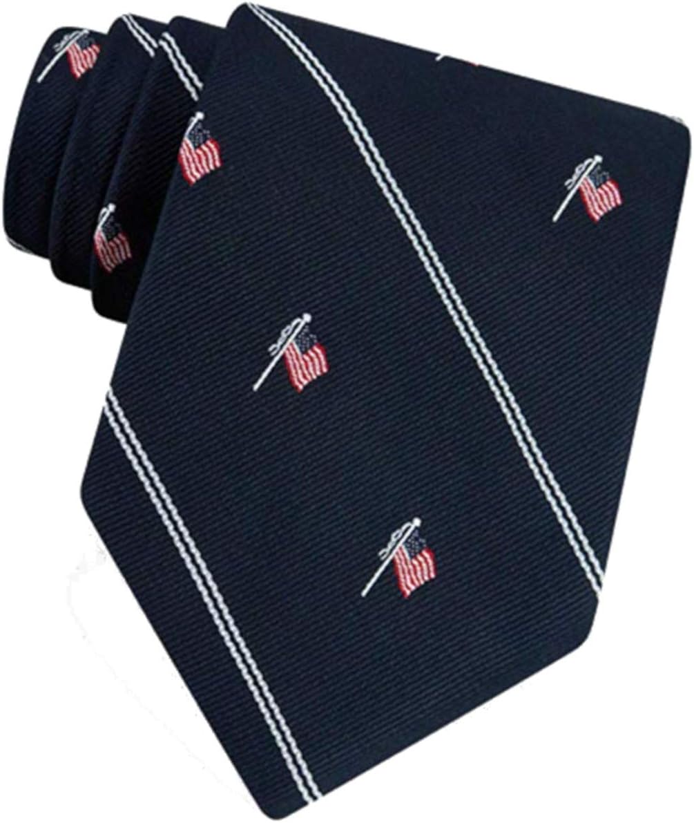 Wild Ties Home Of The Brave Navy Blue Microfiber Extra Long Tie at ...