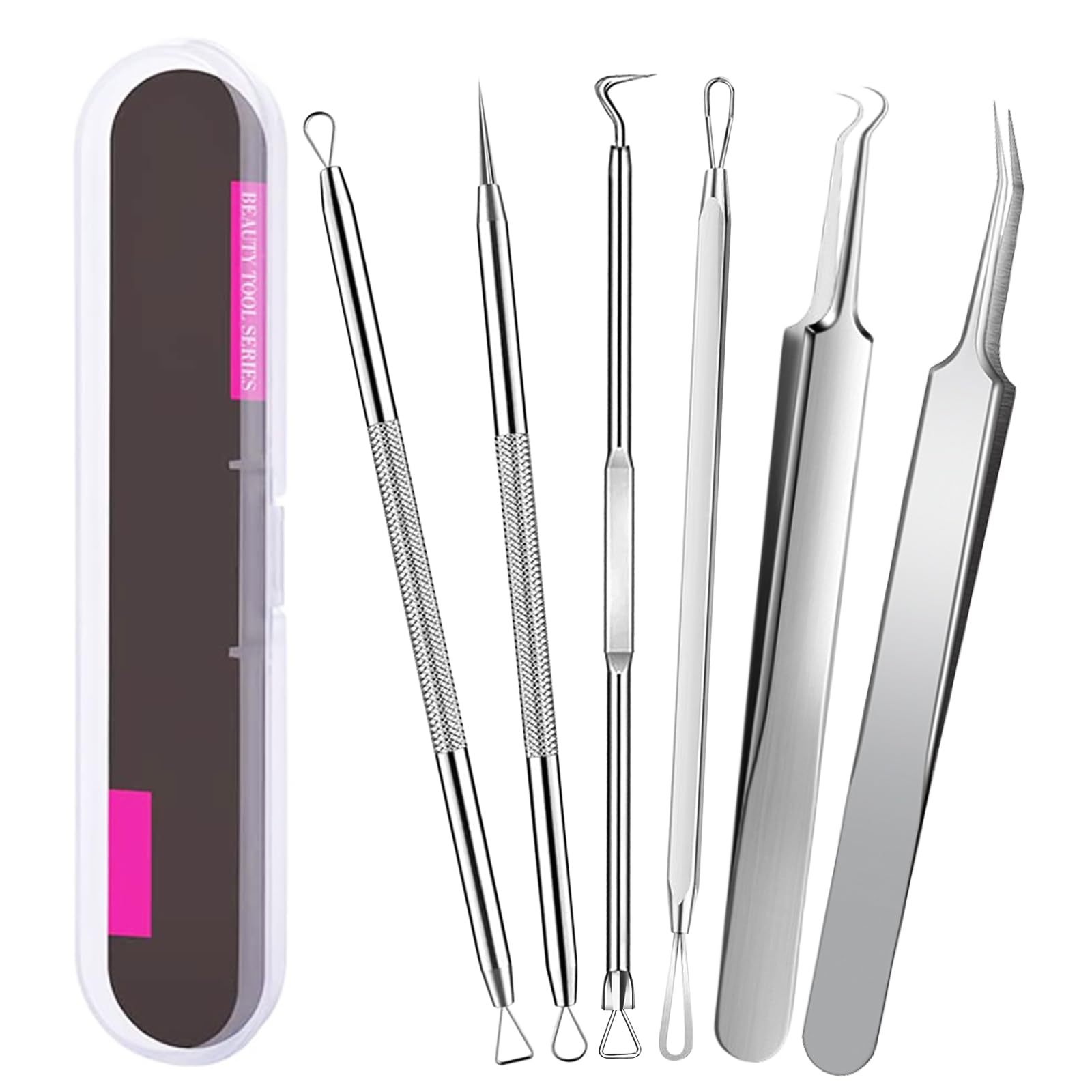 Blackhead Remover Pimple Popper Tool Kit: 6 Pack Black Head Remove ...