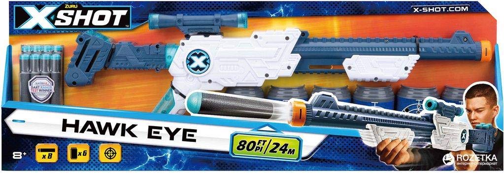X Shot Plastic Excel Hawk Eye 5 Cans with 12 Dart (White) : Amazon.in ...
