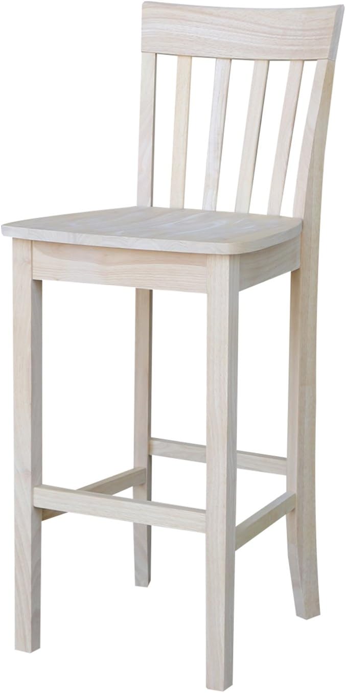 Amazon.com: International Concepts Slat Back Stool, 30-Inch SH ...