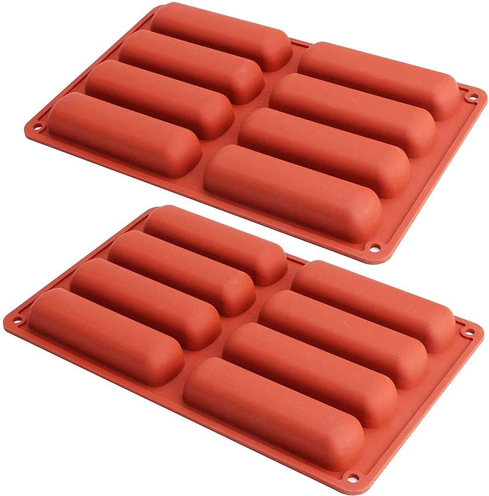 Silikomart Moule en silicone Fashion Eclair 130 x 25 H 25 mm + 10 plateaux + emporte-pièce White ...