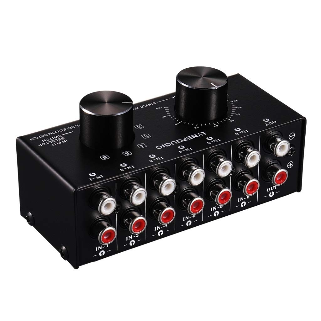 Buy Zzhaolili 6 Input 1 Output Audio Sign Source Selection Switcher ...