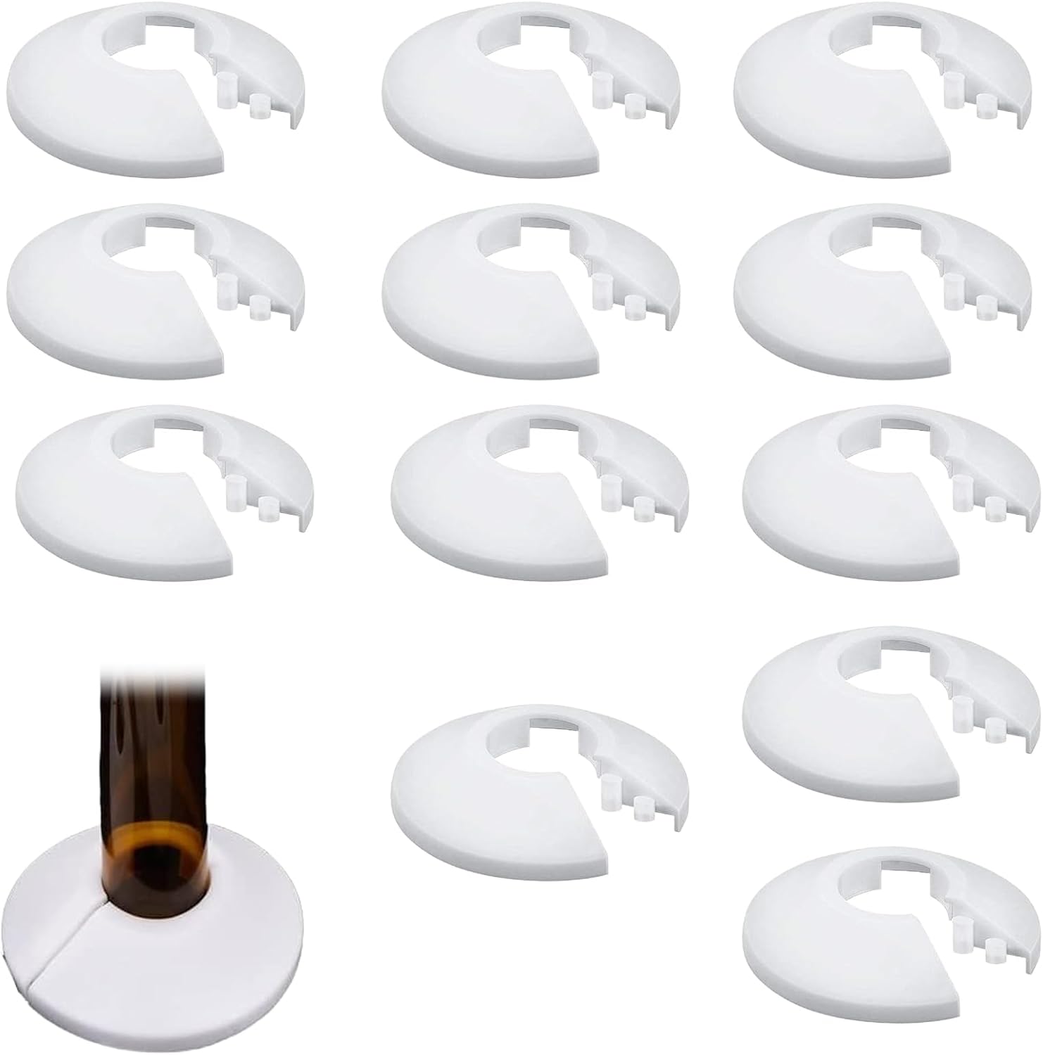 Babbblisio12 Pcs Radiator Pipe Covers Pipe Decoration Cover White ...