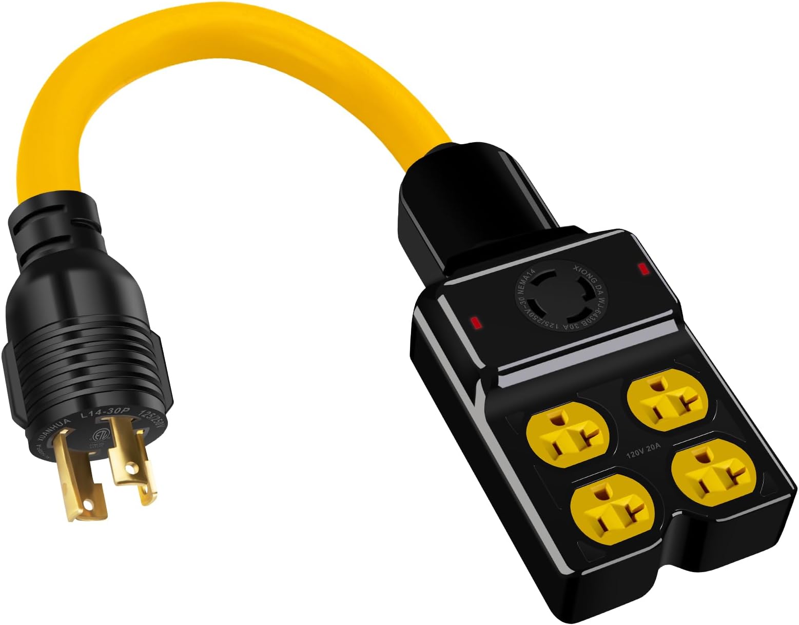 Amazon.com: JATCSG 3FT NEMA L5-30P to 2 * 3X 5-20R Generator Adapter ...