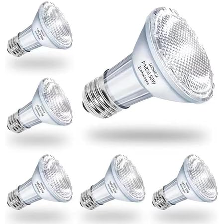 Vinaco Par20 Bulbs, 6 Pack 120V 50W Par20 Flood Light Bulbs, E26 Medium ...