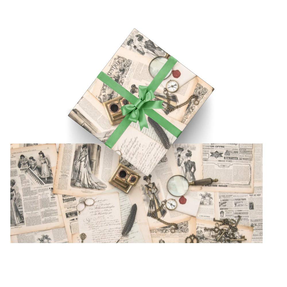 Vintage Newspaper Wrapping Paper