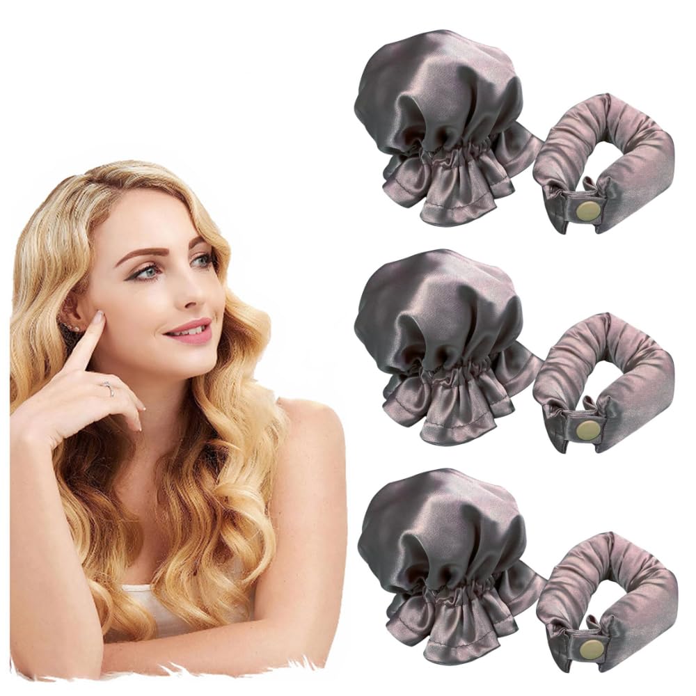 Amazon.com : New Satin Heatless Hair Curler, Hair Rollers for Heatless ...