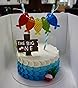 Amazon.com: The Big One Cake Topper with Bass Fishes Sign : Grocery ...