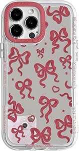 Amazon.com: NITITOP Compatible with iPhone 12 Pro Max Case Cute Mirror Bow Love Heart Pattern ...