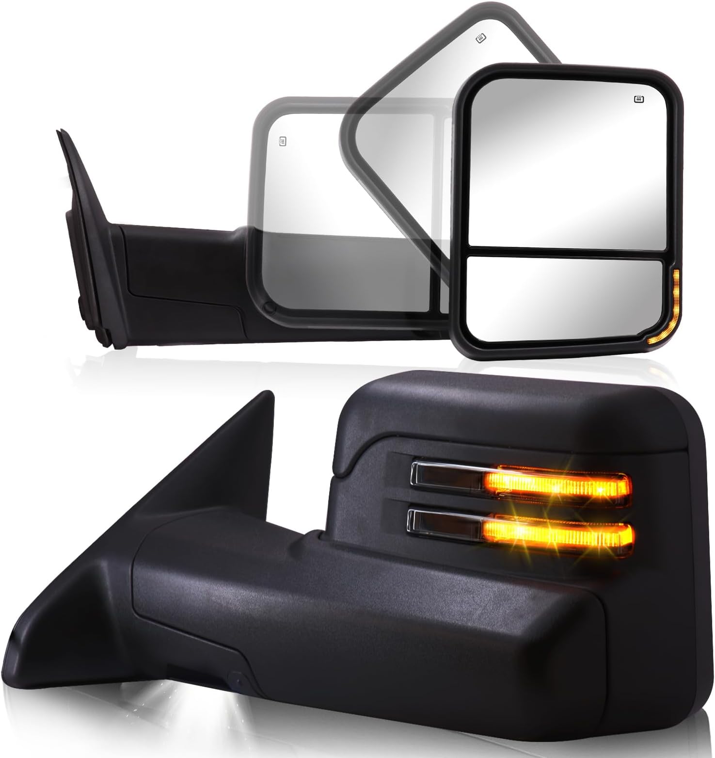 Amazon.com: AKKON - For 2009-2018 Dodge Ram Towing Mirrors With Power ...
